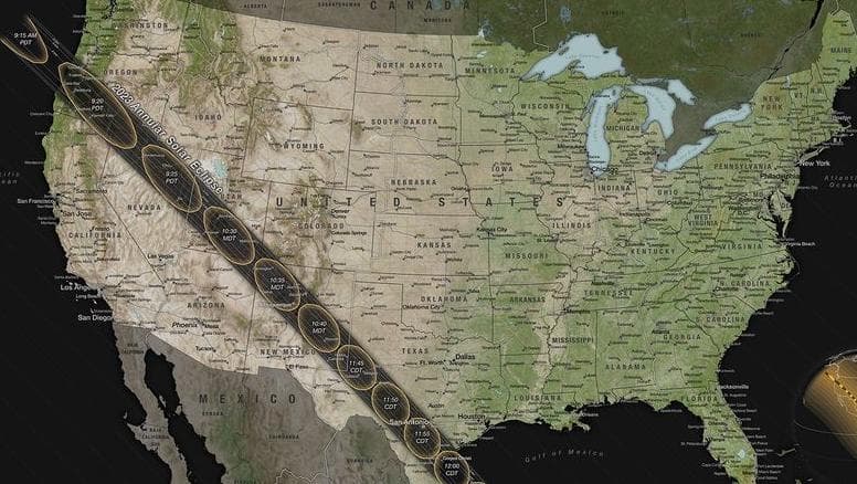 Which U.S. states will October's 'ring of fire' solar eclipse be ...