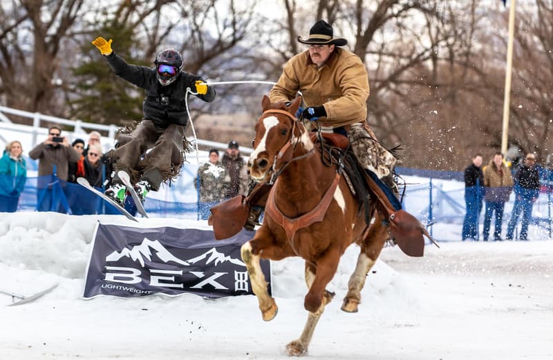 Skijoring Utah in Heber Valley, Utah