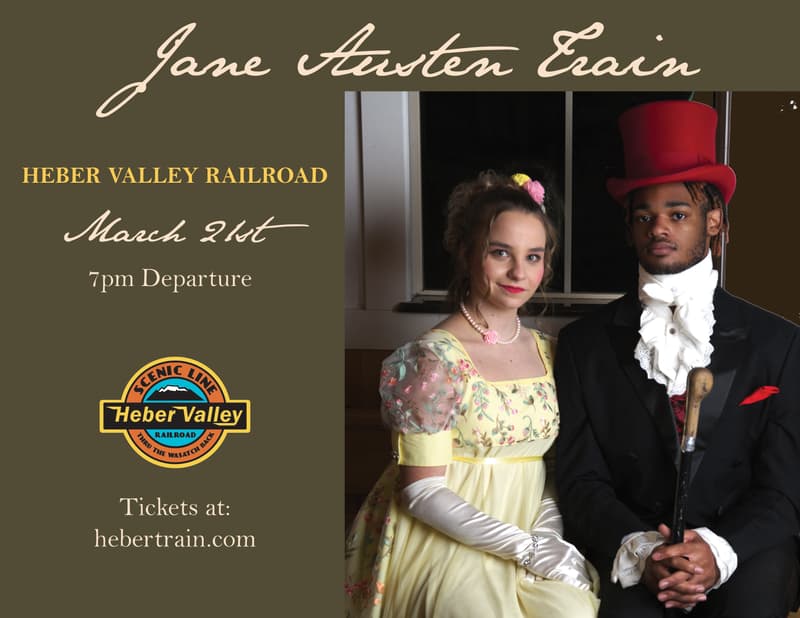 Jane Austen Train at Heber Valley Railroad in Heber City Utah